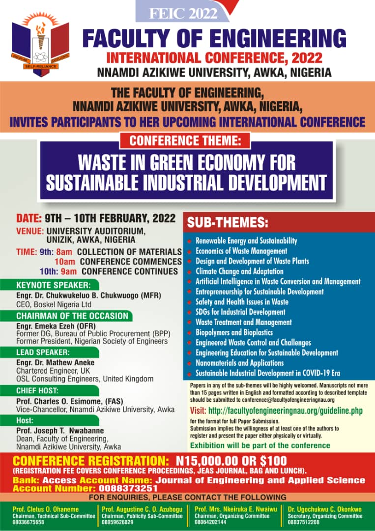 Update on Faculty of Engineering Conference - Faculty of Engineering